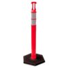 Poste Delineador de Seguridad 42" - Delimitador Naranja Base Negra Hule